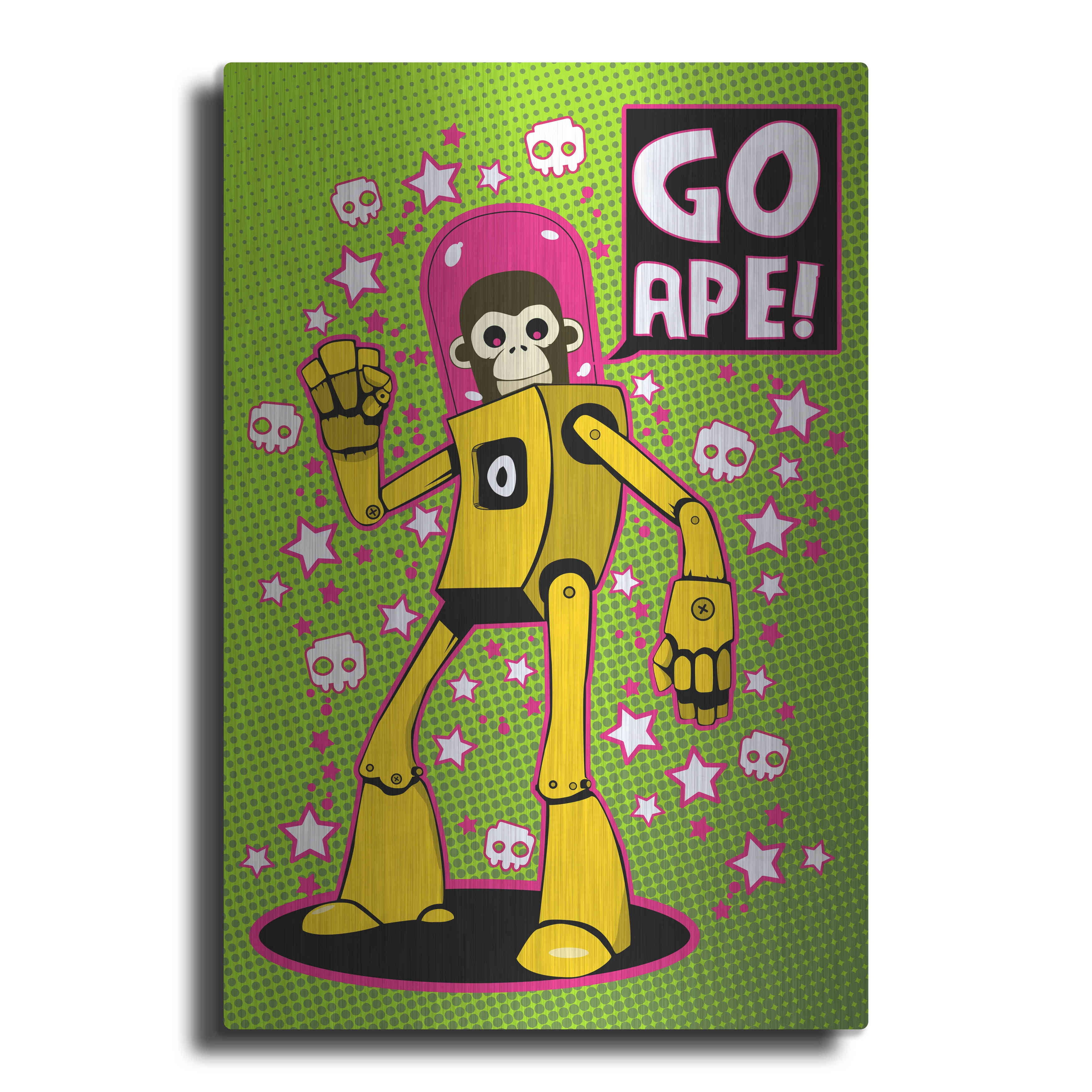 Luxe Metal Art 'Go Ape' by Craig Snodgrass, Metal Wall Art, 16"x24 ...