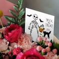 3drose, Skeleton and Cat Trick or Treat, 1 Greeting Card with Envelope ...