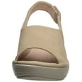 clarks women's reedly shaina wedge sandal, sand nubuck, 075 w us ...