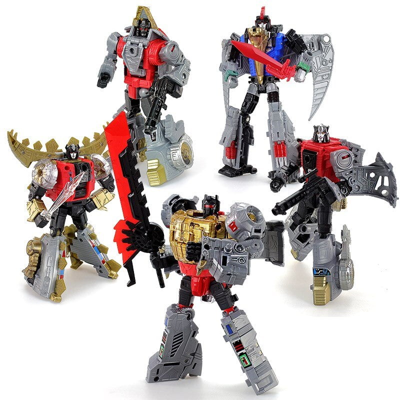 BPF 05 Grimlock Transformation Dinoking Volcanicus Tyrannosaurus Rex Tyrone Cable Dinobots 5IN1 ...