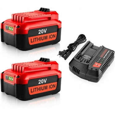 Craftsman V20 20V 3.0Ah 2Pack Replacement Lithium Battery and Charger Kit for Power Tools ...