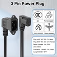 90 Degree IEC C13 to C14 Computer Extension Cable,Right Angle C13 ...