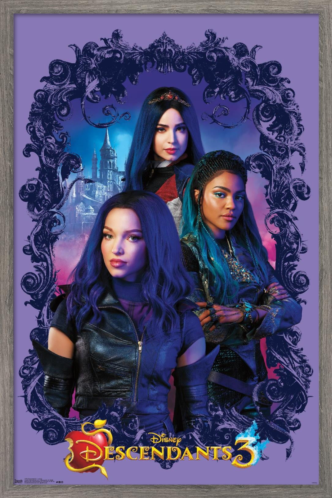Disney Descendants 3 - Group Wall Poster, 14.725" x 22.375", Framed ...