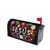 PHELIKA Jesus Loves You Christian Monogram 02 Magnetic Mailbox Covers ...
