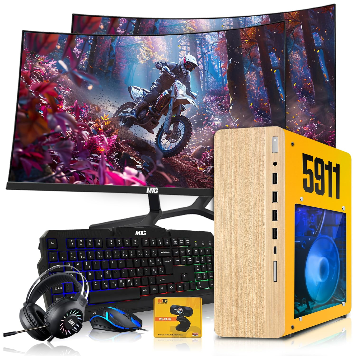 Restored HP Full Light Gaming PC Desktop Computer 5911 AMD A10-9700, RX ...