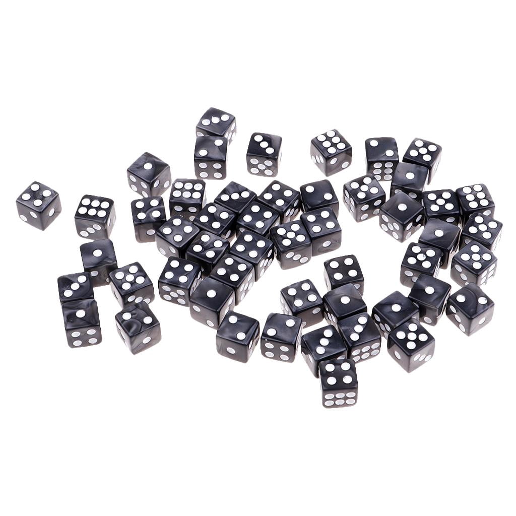 50pcs Acrylic Six Sided s 12mm D6 & RPG Party Game Toy Gray - Walmart.com