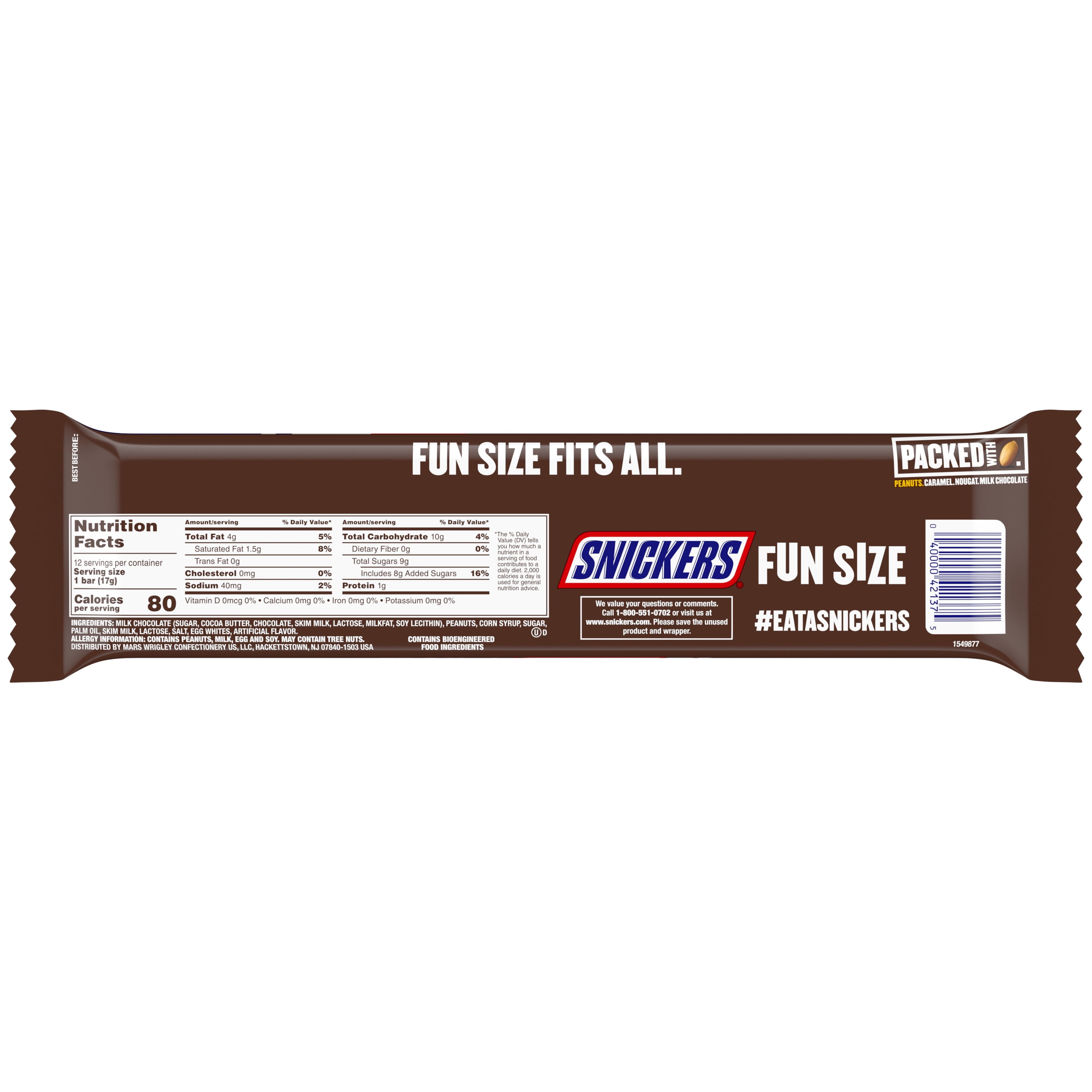 Snickers Fun Size Nutrition Facts