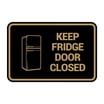 Signs ByLITA Classic Framed, Keep fridge door closed Sign (Black Gold ...