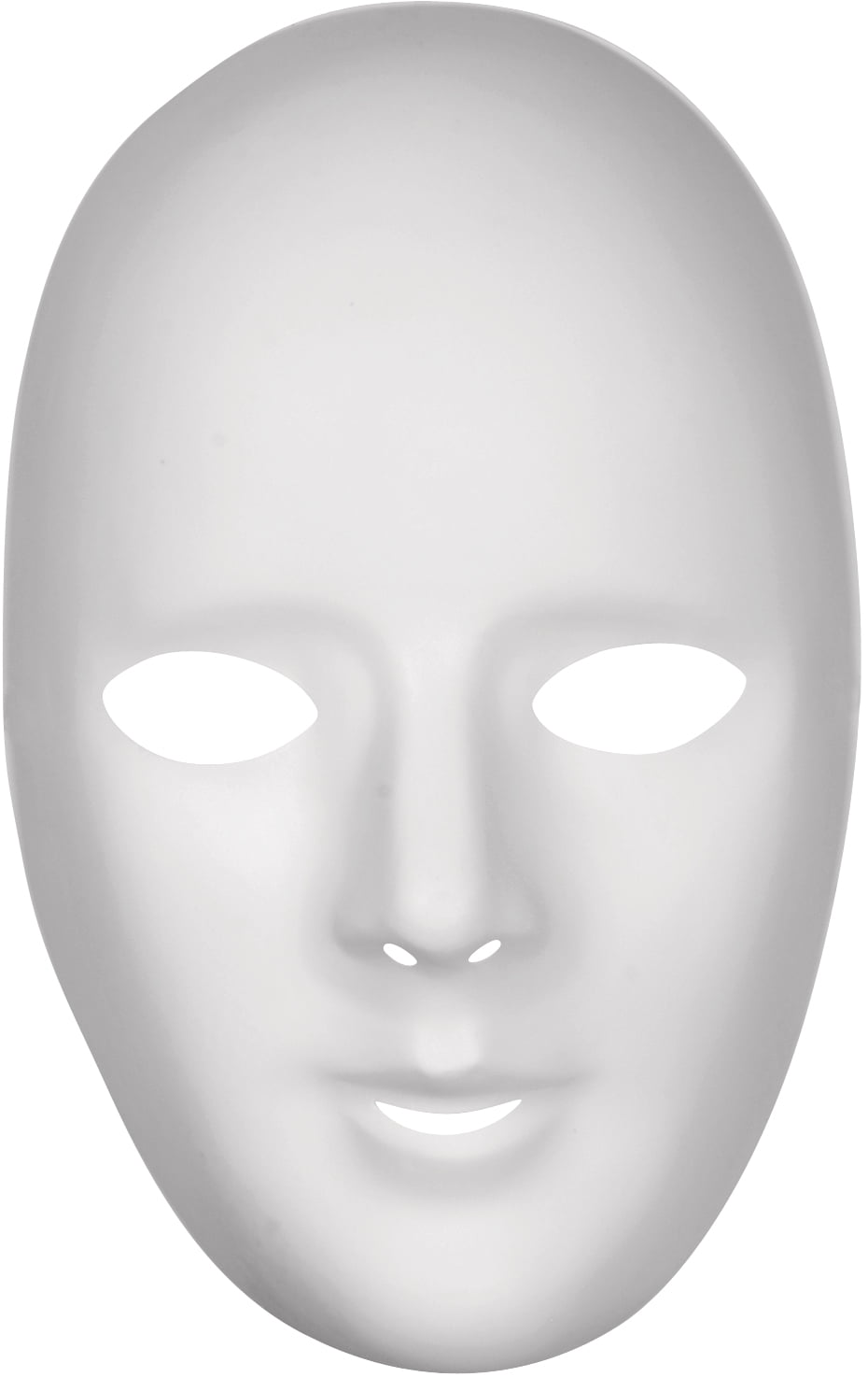 Loftus Women Female Plain Anonymous Matte PVC Face Mask, White, One ...