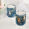 4 PCS Plastic Storage Canister Clear with Lids Airtight Cotton Swabs ...