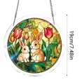 Acrylic Puzzle Suncatcher Decorations, Rabbits Stained Glass Window ...