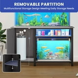 Dextrus 55-75 Gallon Fish Tank Stand with Electrical Sockets & RGB ...