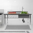 Aiqidi 47" Freestanding Stainless Steel Utility Sink, 1 Compartment ...