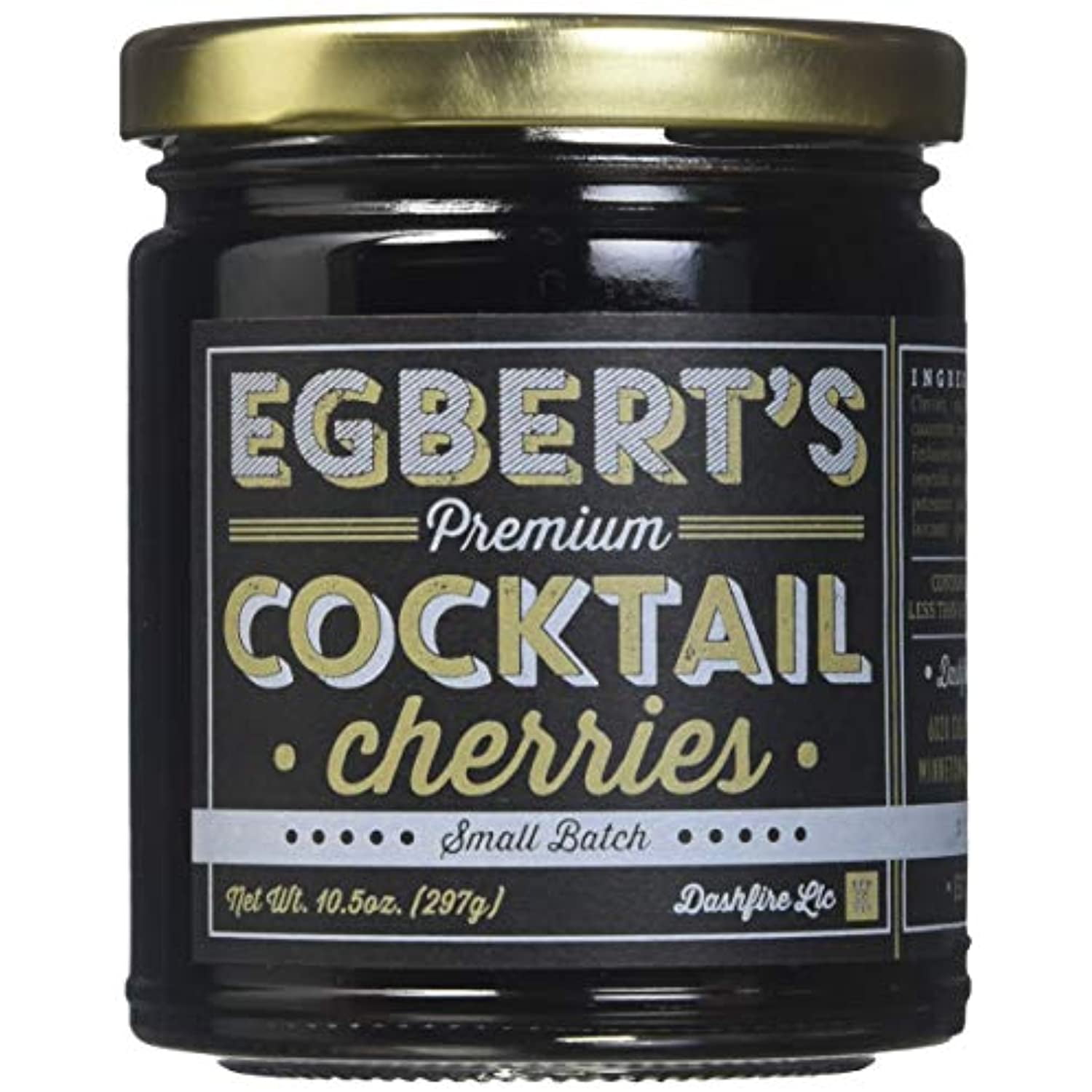 Egbert's Small Batch Brandied Cocktail Cherries by Dashfire - 10.5 oz ...