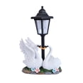 BingTong Resin Couple Swan Solar Light – 13 x 7.9 x 4.1 Inch Flower Pot ...