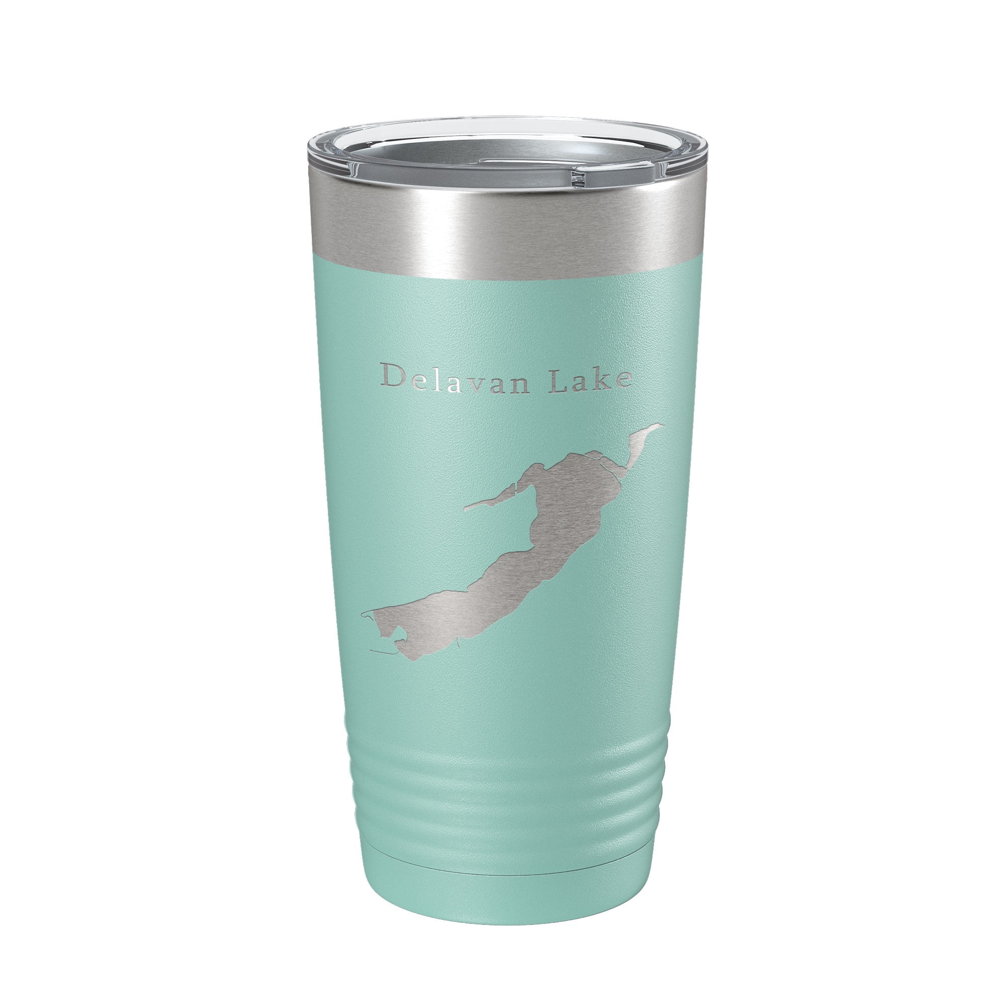 Delavan Lake Map Tumbler Travel Mug Insulated Laser Engraved Coffee Cup ...