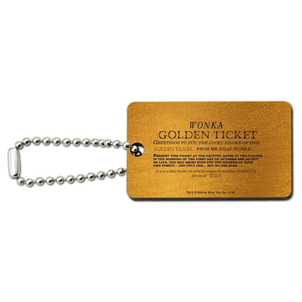 Willy Wonka and the Chocolate Factory Golden Ticket Wood Wooden ...
