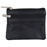 Genuine Leather Coin Change Purse With Front ID Window & Key Ring 710 ...