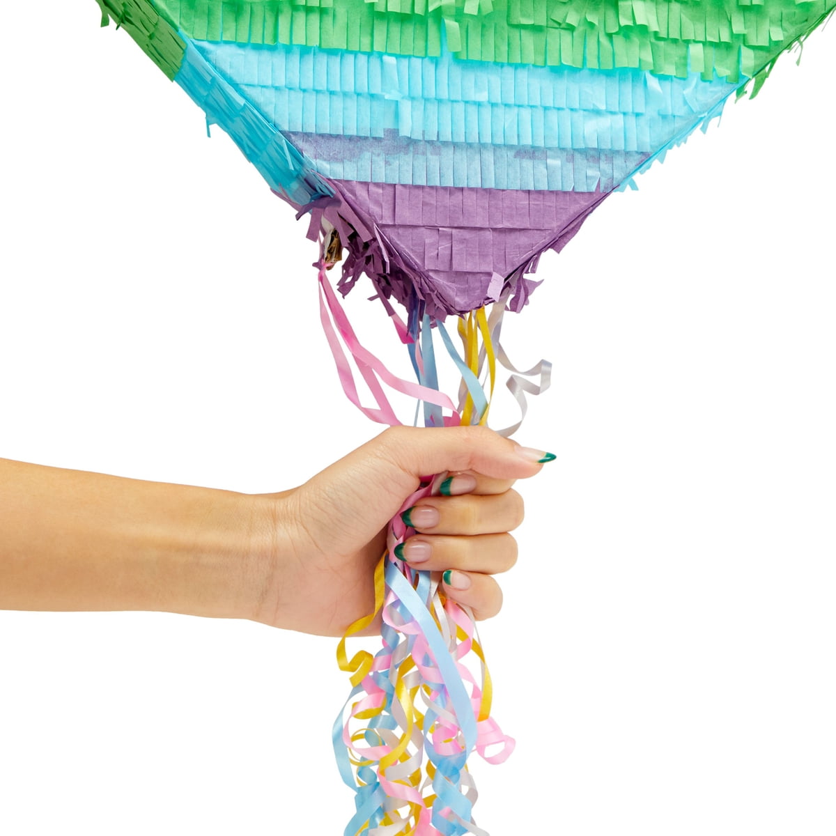 Small Pastel Heart Pull String Pinata for Kids Rainbow Birthday ...