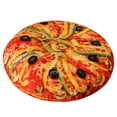 1pcs Pizza Shaped Pillow Funny 3D Round Plush Stuffed Pillow Novelty ...