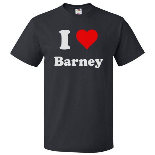 ShirtScope - I Love Barney T shirt I Heart Barney Tee Gift - Walmart ...