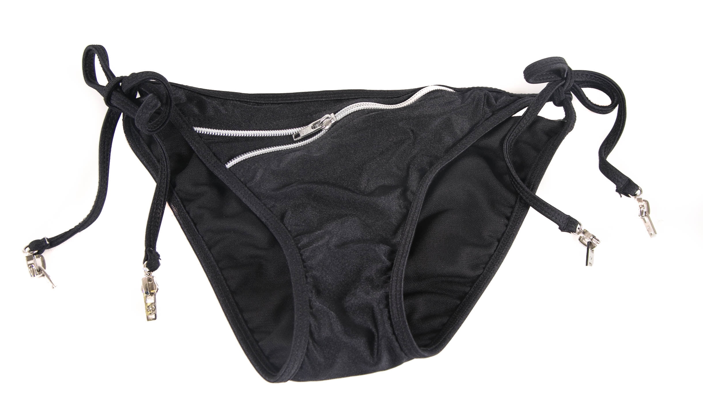 Women's Split Black Bikini Swim Bottom - Walmart.com