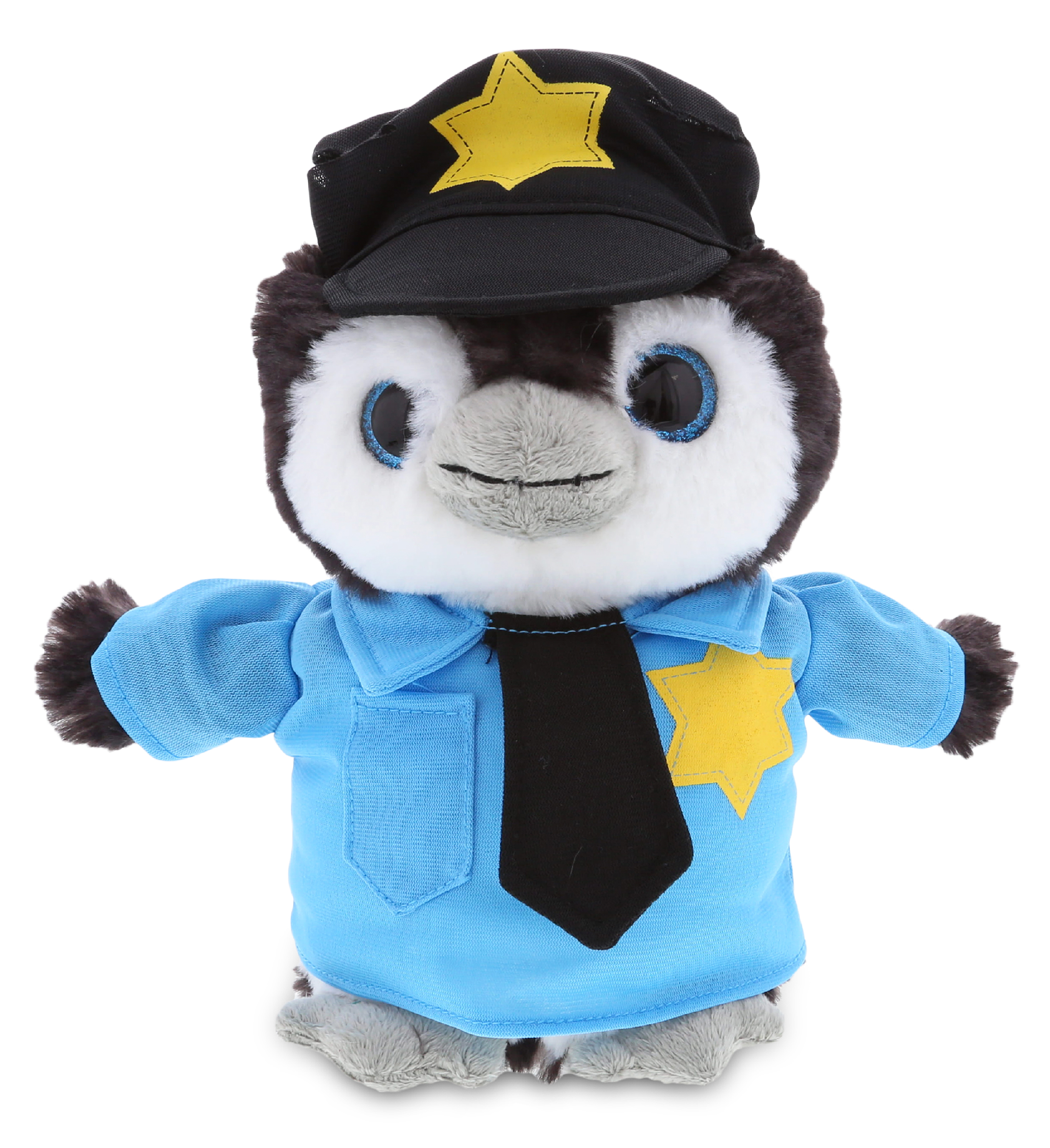 DolliBu Grey Penguin Police Officer Plush Toy with Cute Cop Uniform - 9 ...