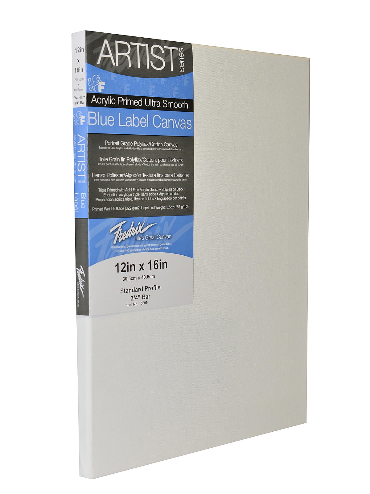 Blue Label Ultra-Smooth Portrait Grade Pre-Stretched Artist Canvas 12 ...
