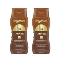 Coppertone Glow + Tan Sunblock, SPF 45 Suntan Lotion with Gradual Self ...
