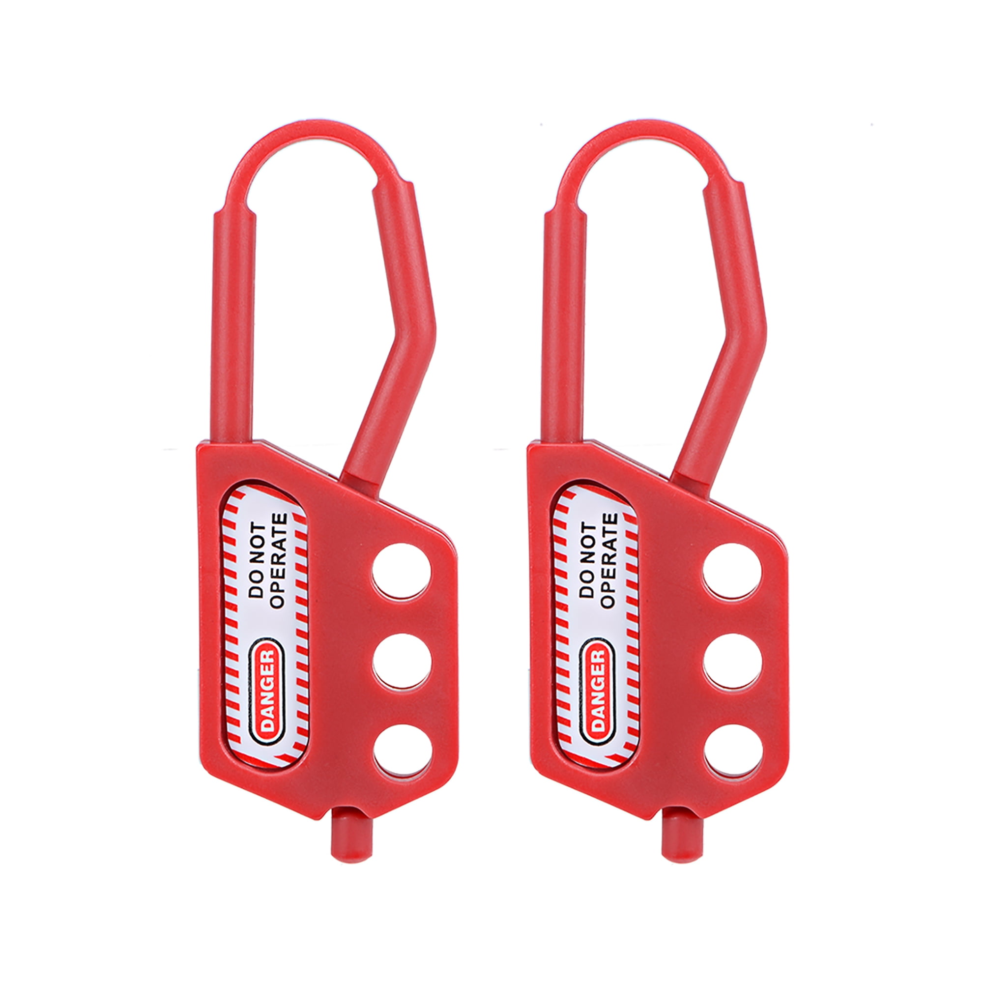 Flexible Lockout Hasp, PP Plastic 9mm Hole Diameter 3 Holes 2Pcs ...