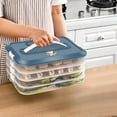 PP Dumpling Box Large Airtight Containers Veggie Tray with Lid Clear ...
