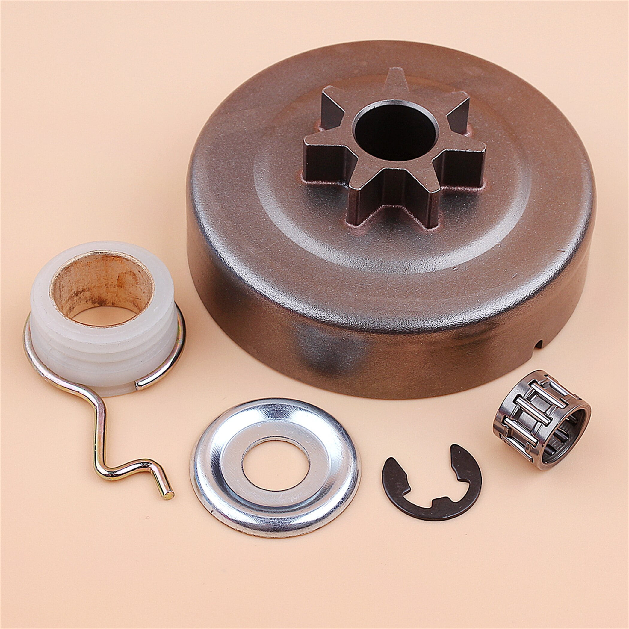 .325" 7T Clutch Drum Bell Worm Gear Washer Kit Fit STIHL MS250 MS230 ...