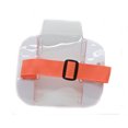 Reflective Orange Armband Badge Holder with Adjustable Strap - Pack of ...