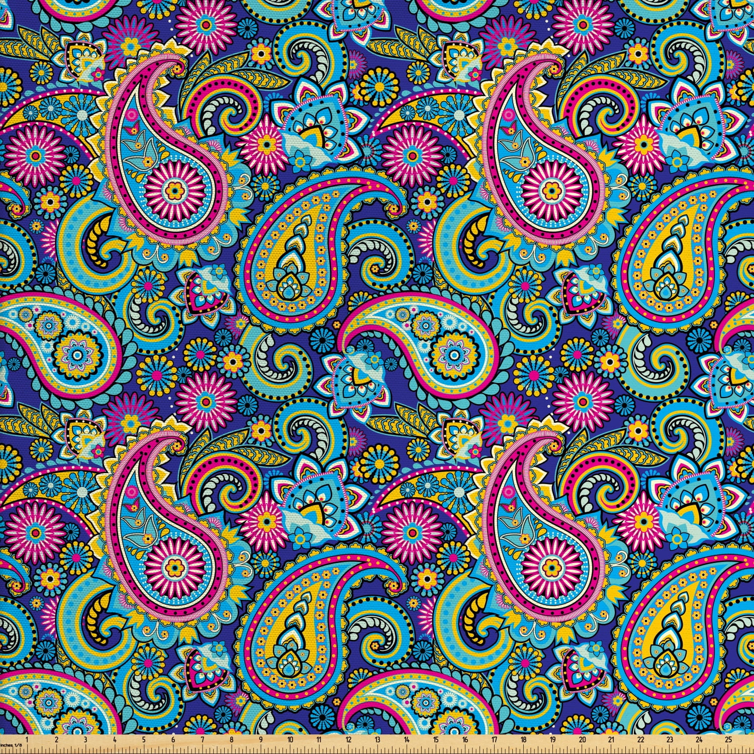 Navy And Blush Fabric By The Yard Old Fashioned Eastern Floral Paisley navy-and-blush-fabric-by-the-yard-old-fashioned-eastern-floral-paisley