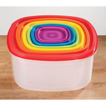 Multi-Colored Storage Containers, Set of 7 - Walmart.com - Walmart.com