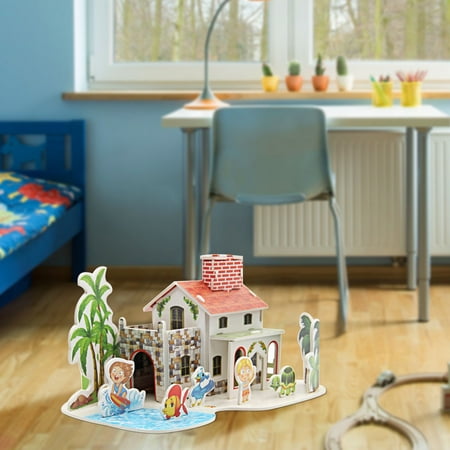 3D Paper Assembly Toy Children Architecture Building Paper Model Kids ...