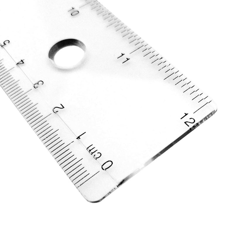 Pacific Arc 12 Inch Ruler Clear Plastic, Graduations In