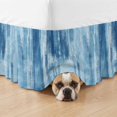 Blue Paint Bed Skirt Bed Skirts King Size 18 Inch Drop, Modern Abstract ...