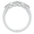 3 Carat 14K White Gold LAB GROWN Emerald Cut 5 Stone Ring Diamond ...