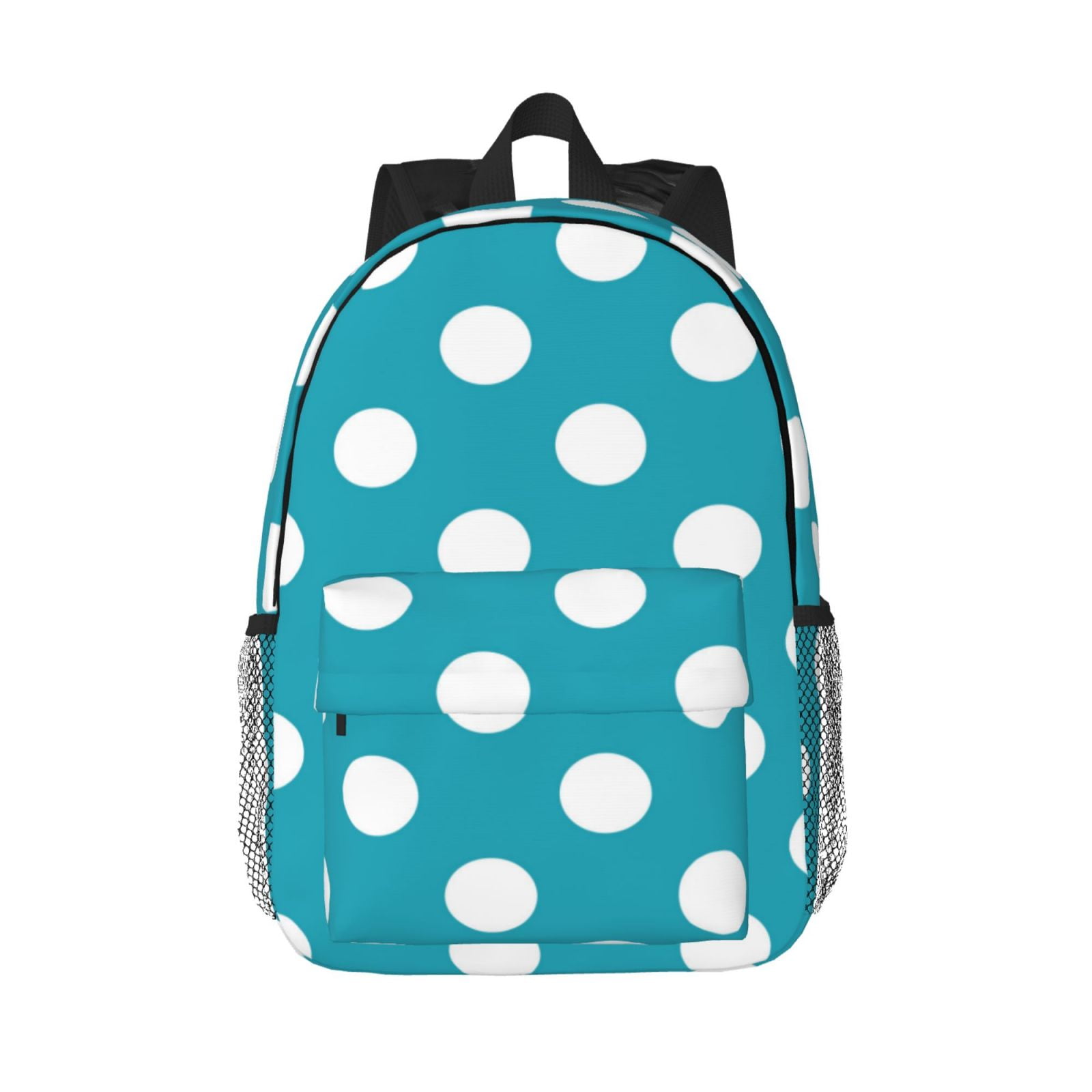 Disketp Sky Blue And White Polka Dot Mochila Escolar de 15 Pulgadas ...