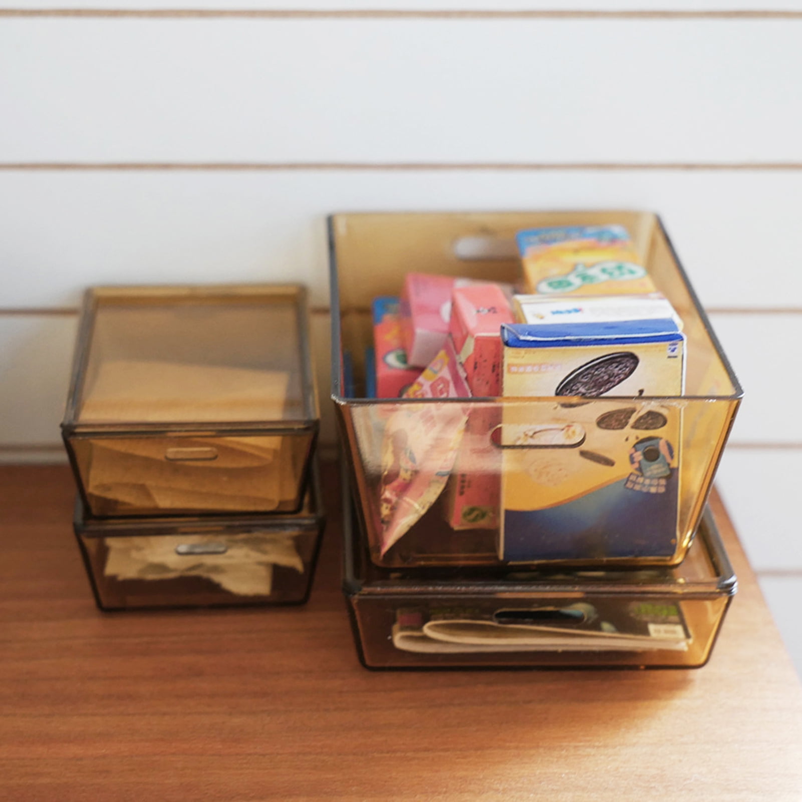 Hesroicy 4Pcs Mini Storage Box Realistic Food Play Model ABS Simulation ...