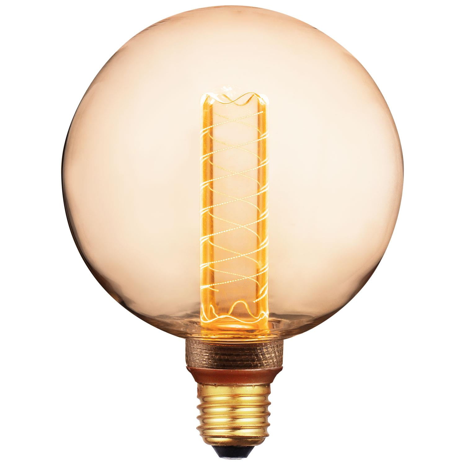 Sunlite 81255-SU LED G40 Virtual Filament Bulbs, Medium Base, Amber ...