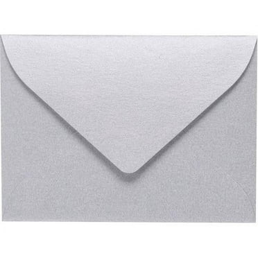 #5 1/2 Coin Envelopes (3 1/8 x 5 1/2) - Silver Metallic (50 Qty ...