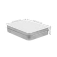 BESTYASH Portable Tin Box Metal Container Rectangular Silver 1Set For ...