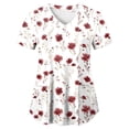 COMVALUE Womens V-Neck Scrubs Tops Easy Care Medical Scrub Shirts Size ...