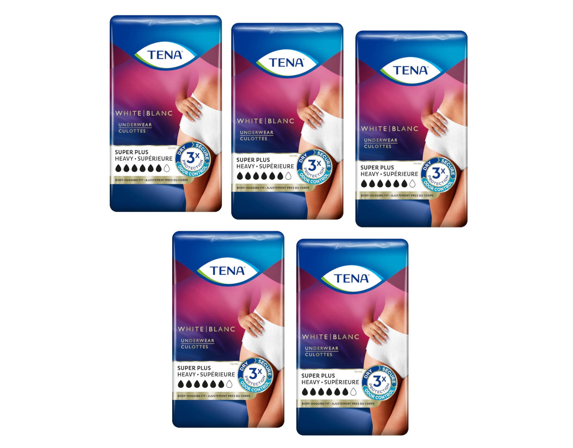 Tena Women XL Super Plus Heavy Incontinence Underwear, Stylish White 14 ...