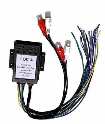 Crux LOC-4 4-Channel Line Out Converter with Remote 12-Volt Trigger ...