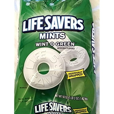 LIFE SAVERS Wint-O-Green Mints Rolls Single Size .84 Ounce 20-Count Box ...