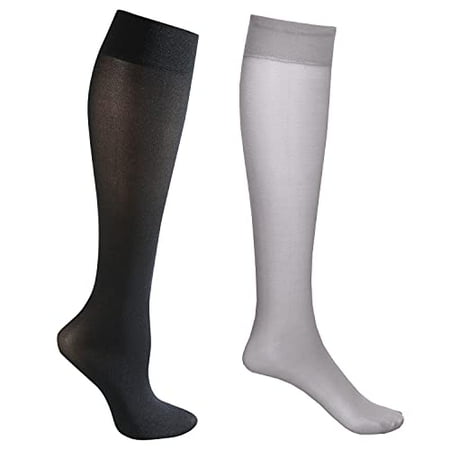 Mild Support 2 Pair Knee High Trouser Socks with 8-15 mmHg Compression ...