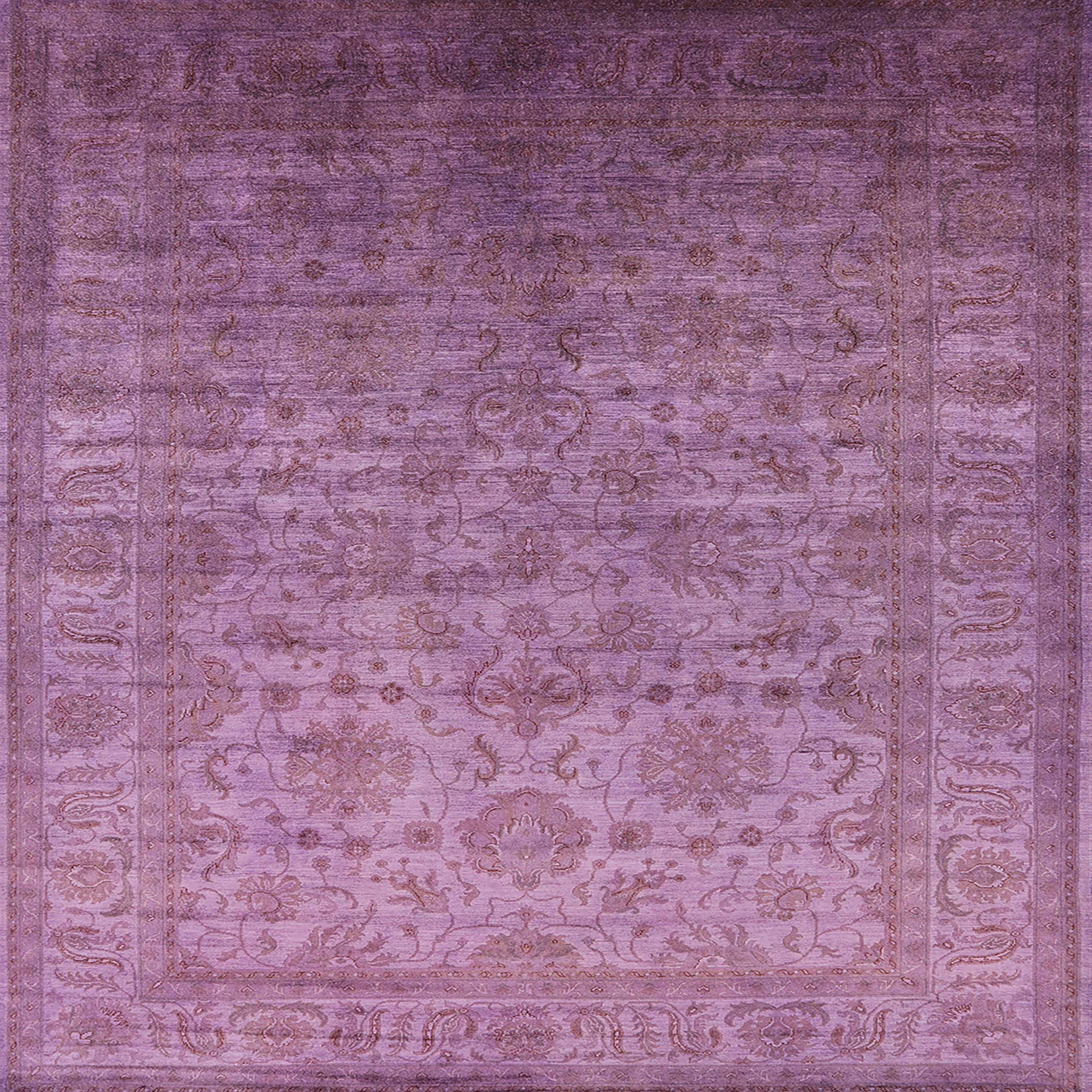 Ahgly Company Indoor Square Mid-Century Modern Deep Mauve Purple ...